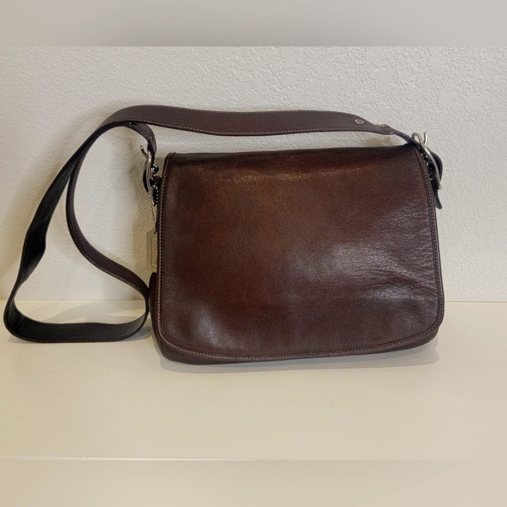 Vintage Coach Legacy Flap Leather Shoulder Bag - Gem